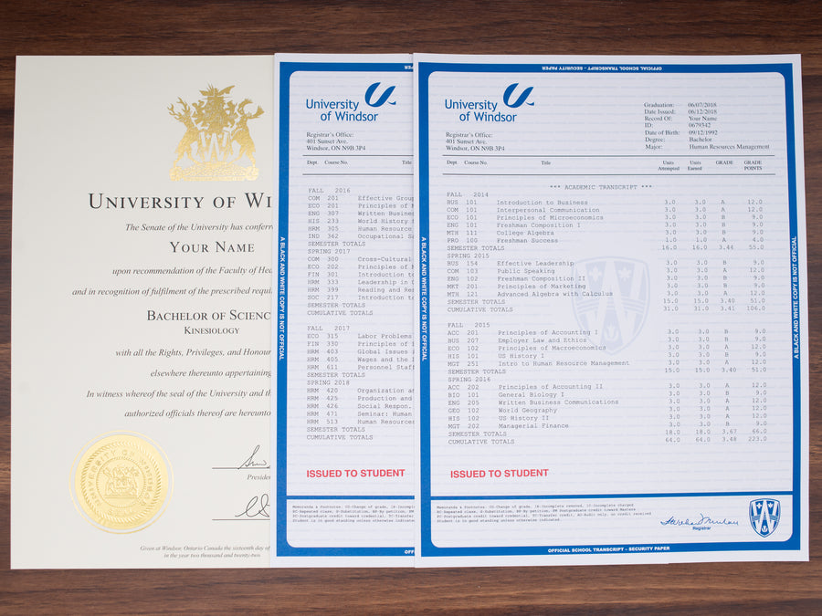 Canada College & University Diplomas, Degrees, & Transcripts