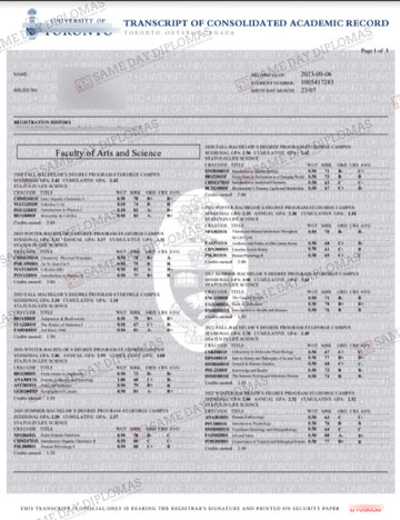 Buy College University Match Transcripts | Canada