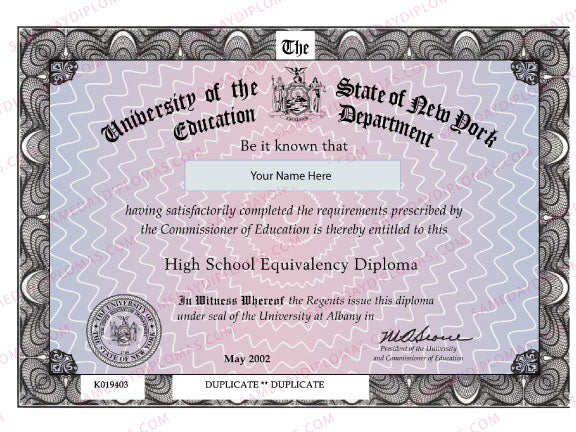 Ged Certificate Sample