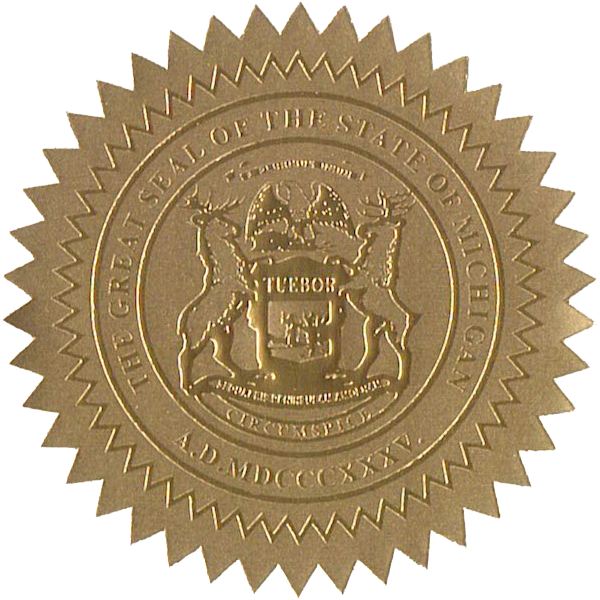 Buy State Seals Metallic Gold | Same Day Diplomas