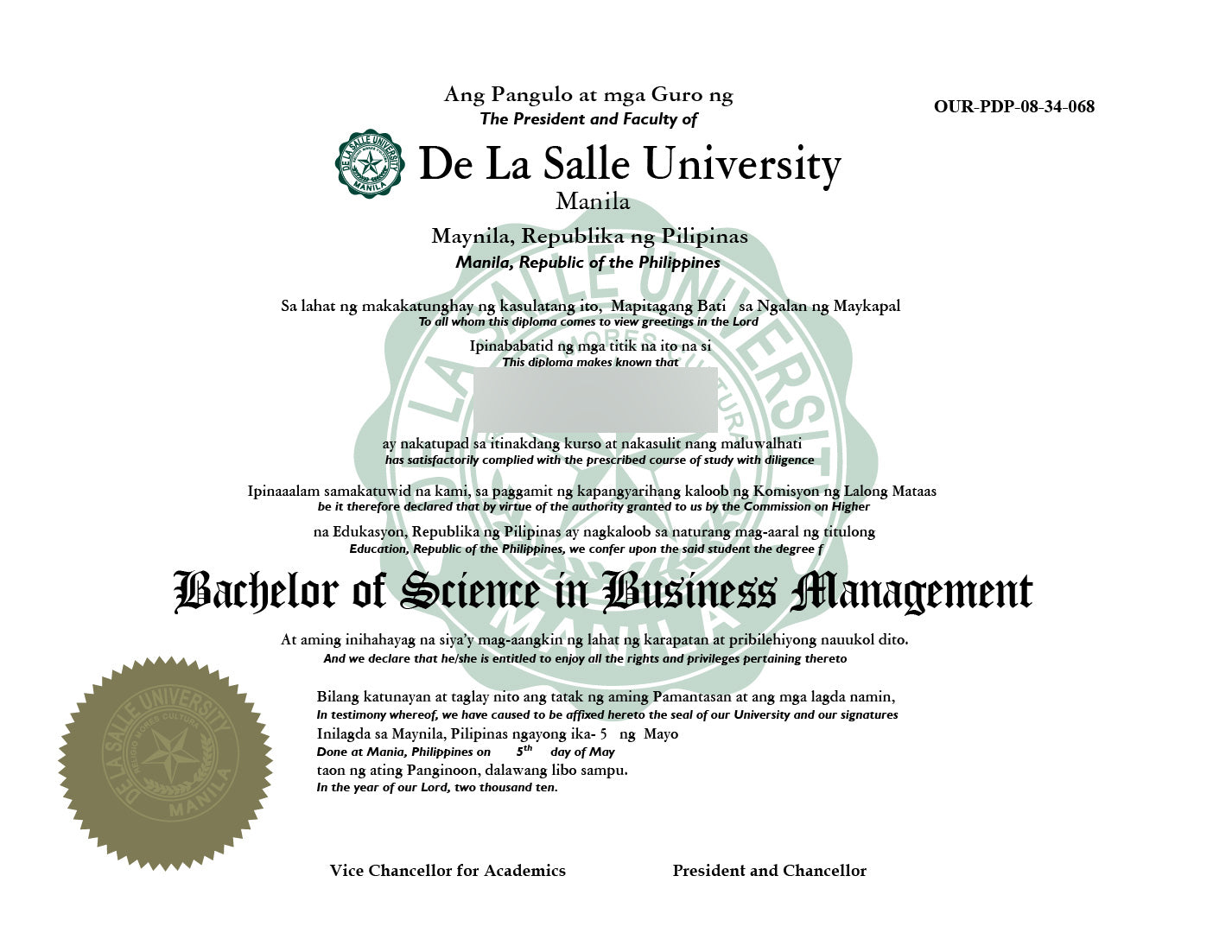 Buy College and University Match Diploma | Philippines