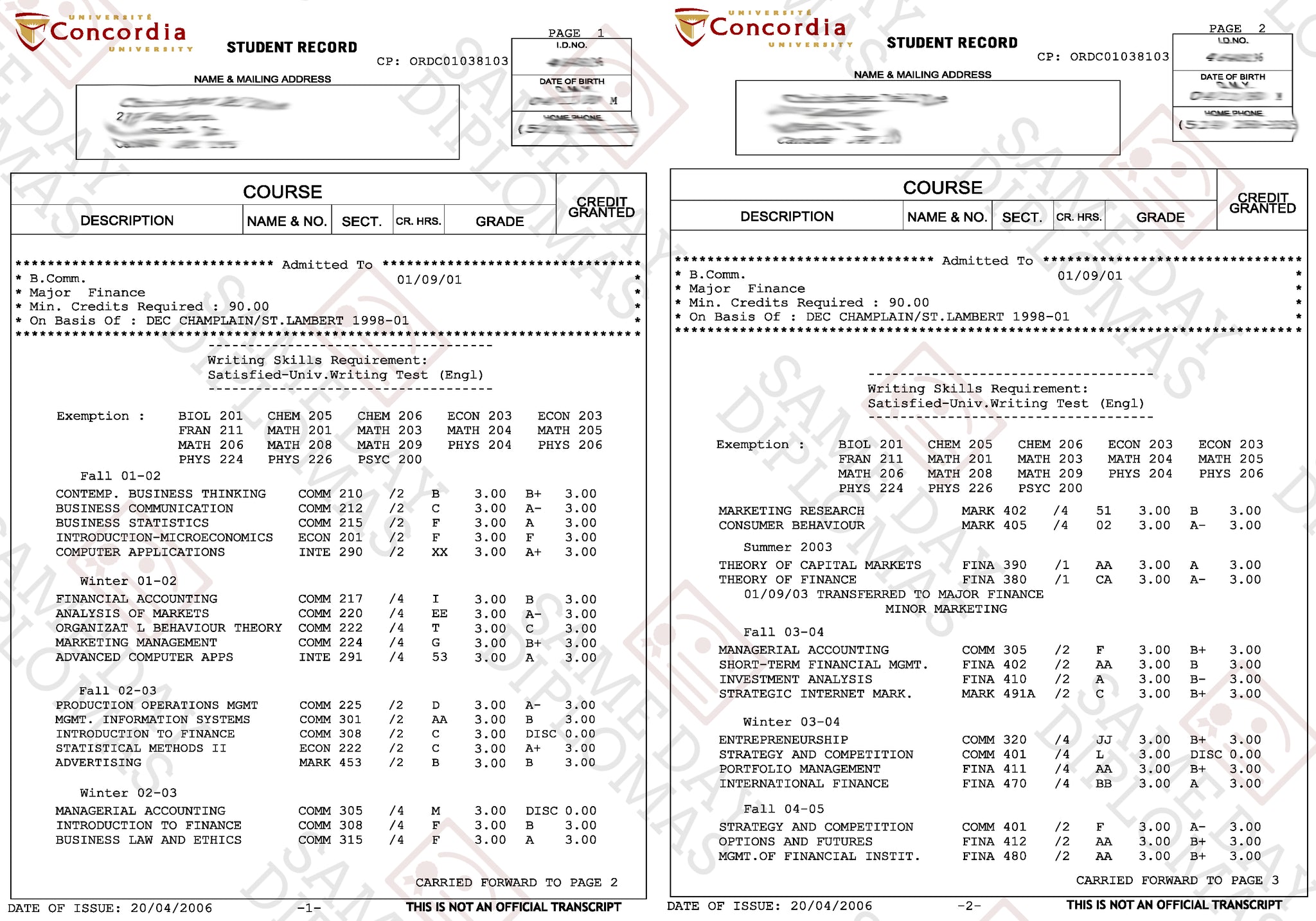 Buy College University Match Transcripts