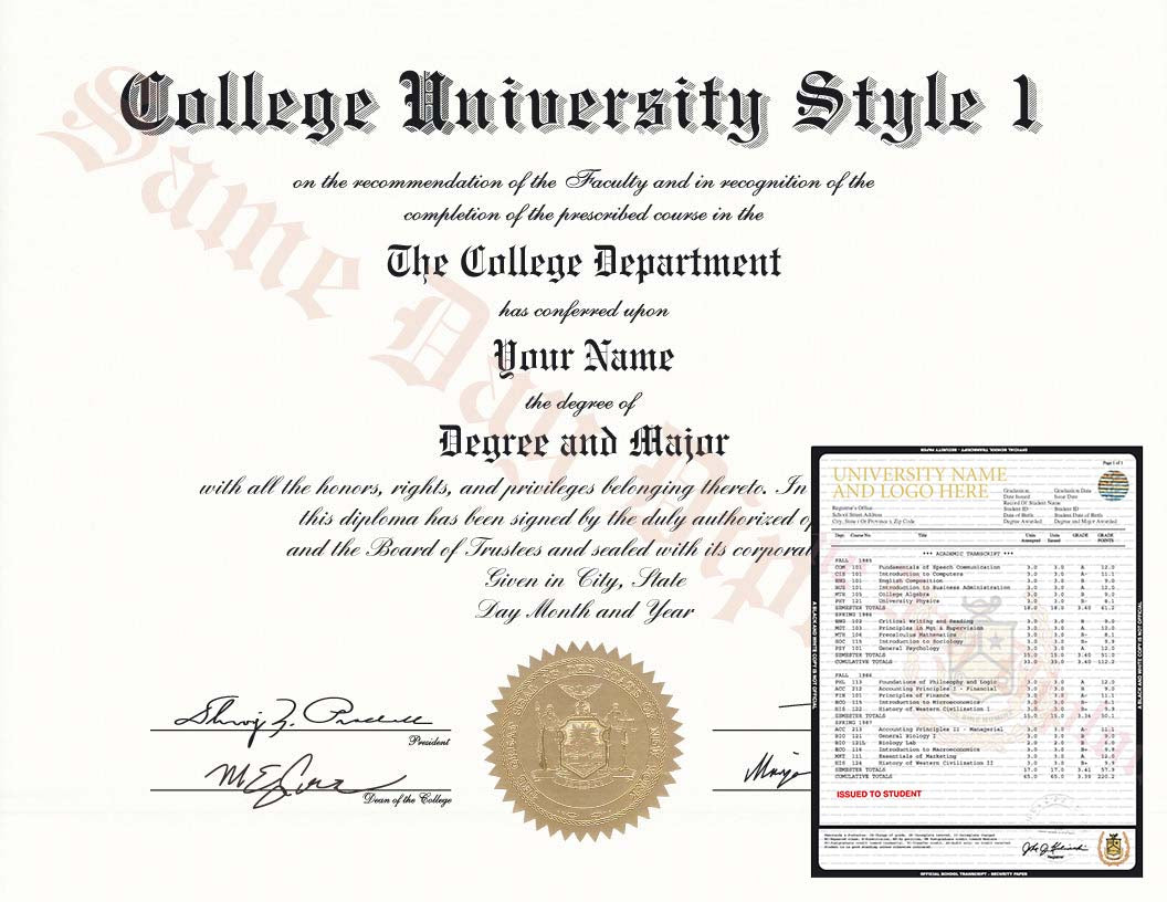 Buy College and University Diploma | Stock Design & Transcripts
